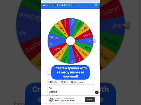 Using Wheel of Names as a Random Name Generator and to Increase Student Engagement
