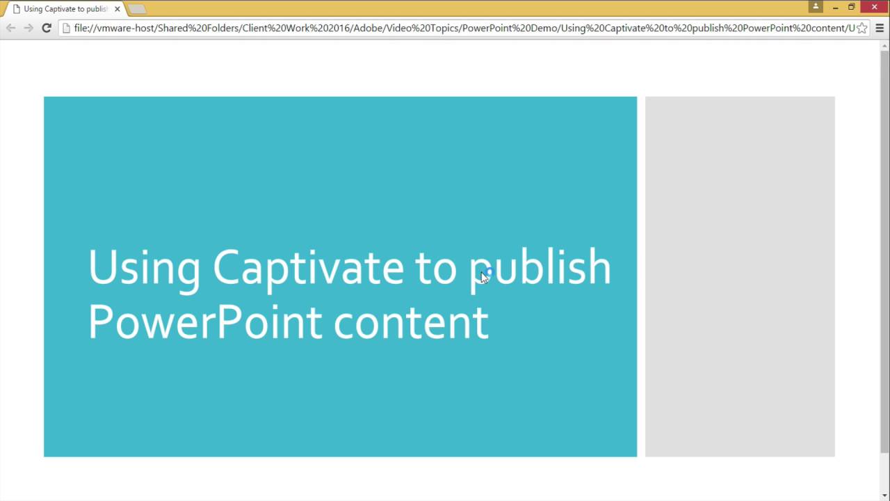 Using PowerPoint content in FrameMaker