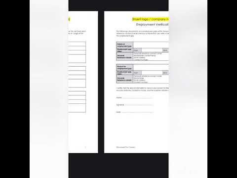 Employment Verification Form