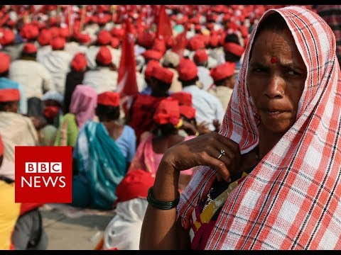 Protesting India farmers: 'We want what we were promised' - BBC News