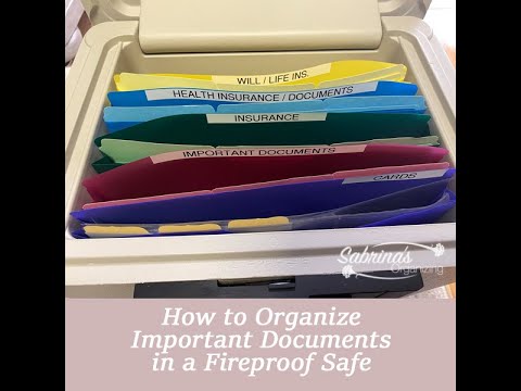 How to Organize Important Documents in a Fireproof Safe - organizing important papers DIY project