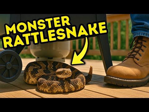 Huge RATTLESNAKE in the GRILL!?