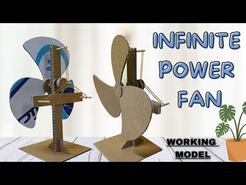 Easily Make a Lifetime Free Energy FAN at Home From Cardboard and Rubber Bands💯 #diy #GokusCraftKada