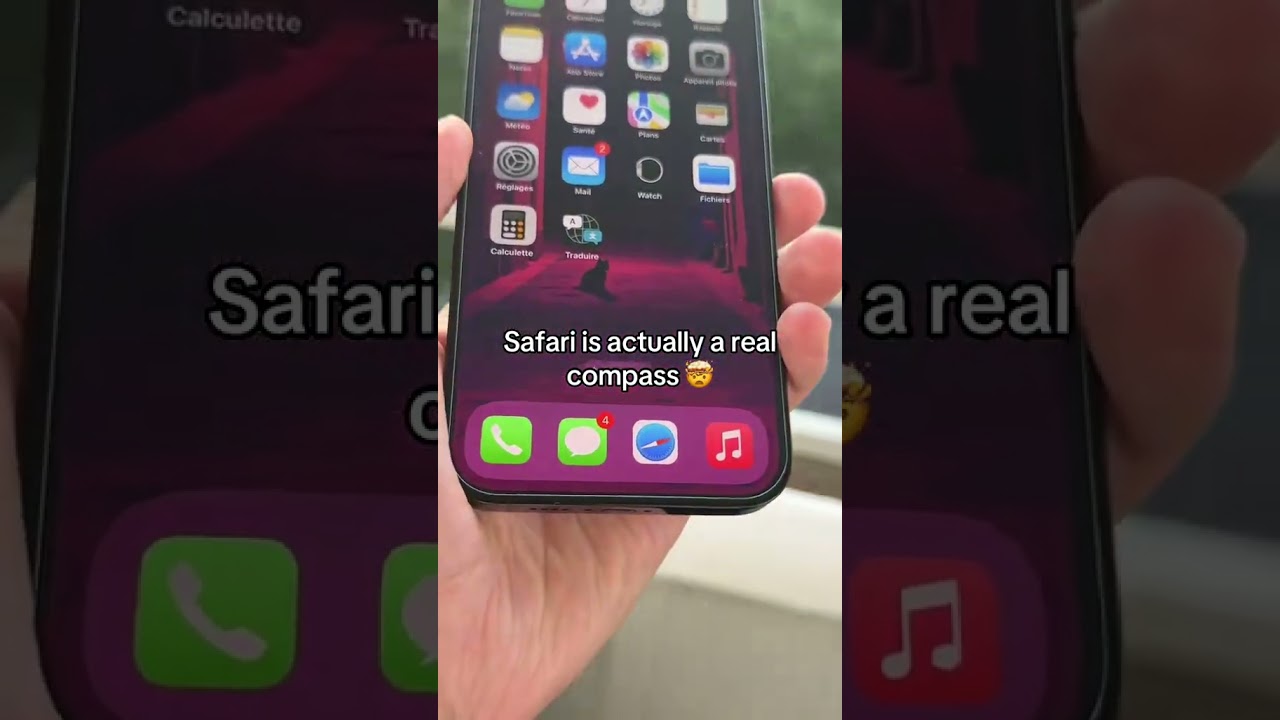 Safari is actually a real compass on iPhone 🤯 #iphone #apple #iphonetricks