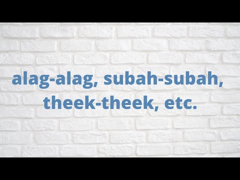 6 Duplicate words in Hindi | alag-alag, subah-subah, theek-theek, etc.