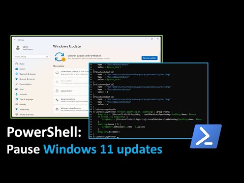 PowerShell: Pause Windows 11 updates