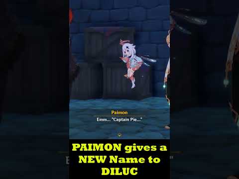 PAIMON gives a NEW Name to DILUC | Genshin Impact #shorts