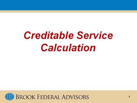 Creditable Service Calculation