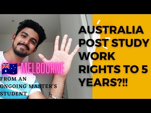 Australia Post Study Work Visa extended to 5 years for a Master's Degree?