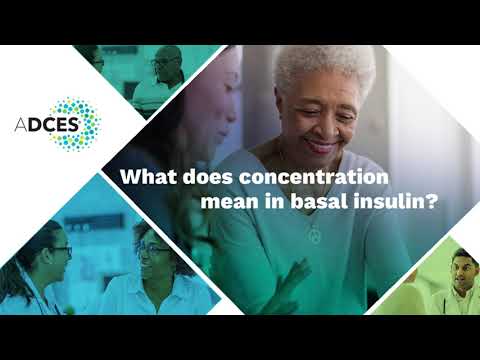 What does concentration mean in basal insulin?
