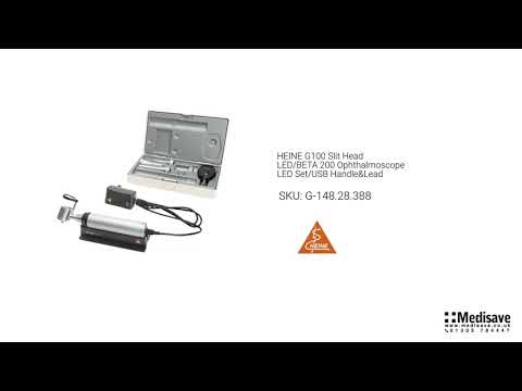 HEINE G100 Slit Head LED BETA 200 Ophthalmoscope LED Set USB Handle Lead G 148 28 388