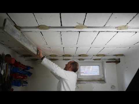 Tutorial how to plaster a ceiling - 1 Applying plaster profile guides