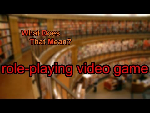 What does role-playing video game mean?