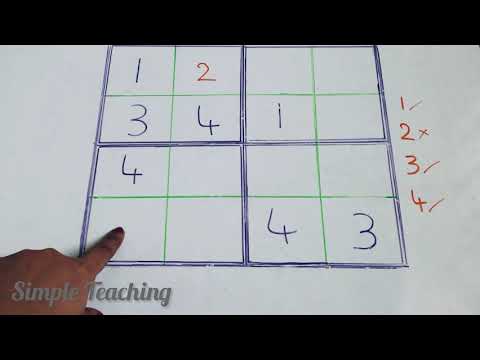 #sudoku #Teach your child solving 4*4 sudoku puzzle// #explained in detail and easy way.