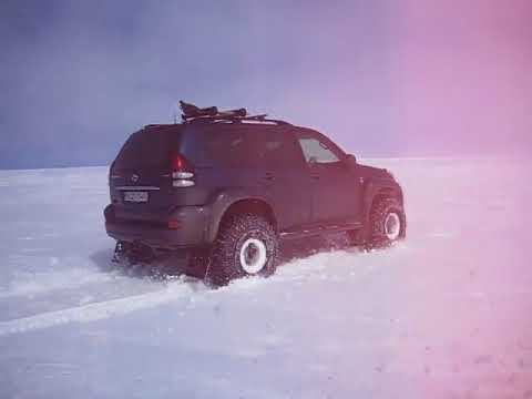Toyota Land Cruiser 120 on Langjökull Glacier.
