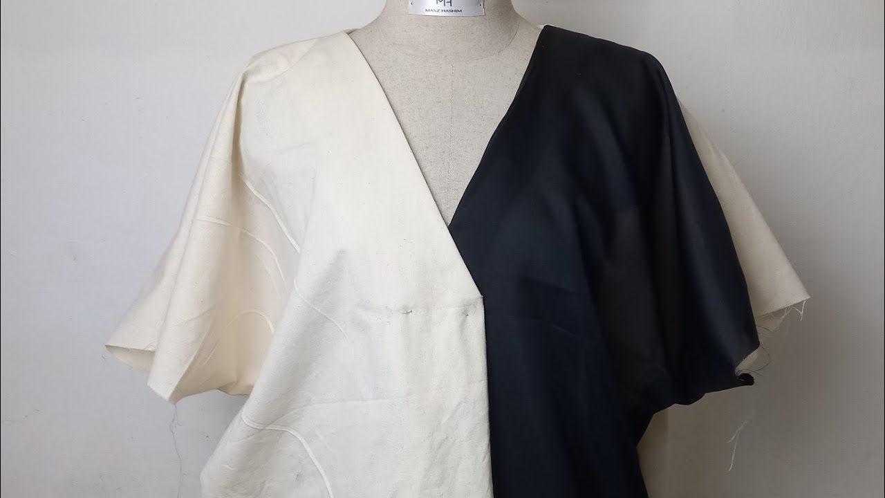 Pola Baju Kaftan Viral dan Cara Buat Leher V.