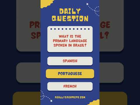 Blue and Yellow Cute Animated Quiz Time Mobile Video