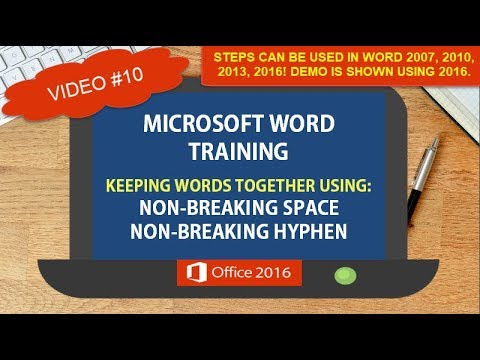 MICROSOFT WORD NON-BREAKING SPACE AND NON-BREAKING HYPHEN | WORD TIPS TRICKS SHORTCUTS #10