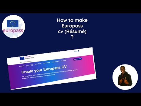 How to make a Europass Résumé (Curriculum vitæ) #JANGALFORUM #EUROPASS #CV