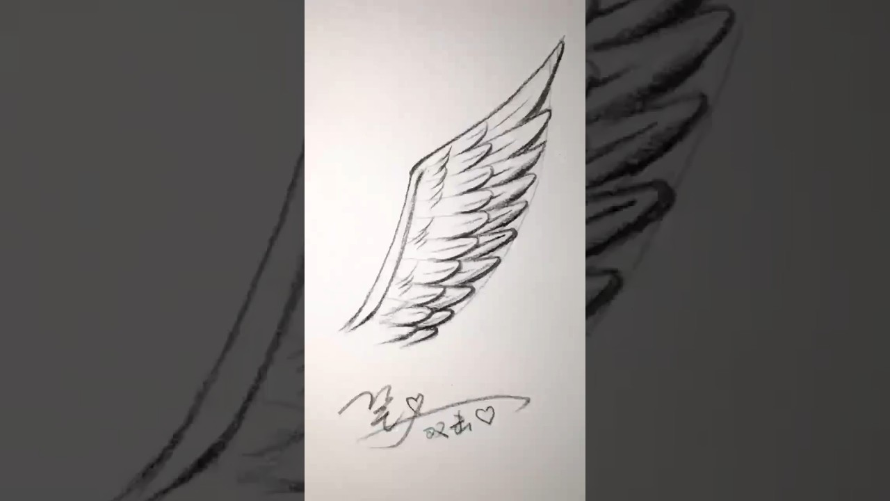 how to draw angle wings #sketch #viral #trending