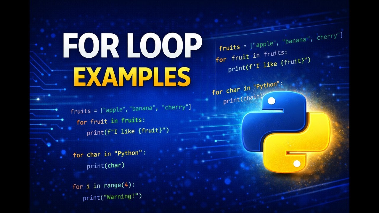 Python For Loop Examples Explained | Practice for Beginners