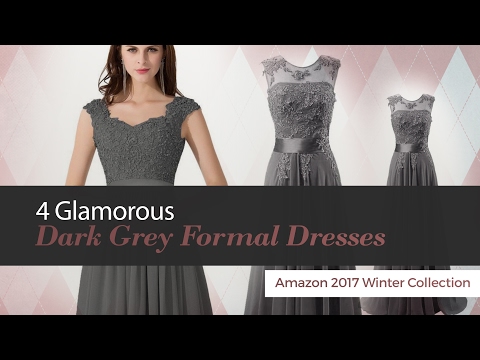 4 Glamorous Dark Grey Formal Dresses Amazon 2017 Winter Collection
