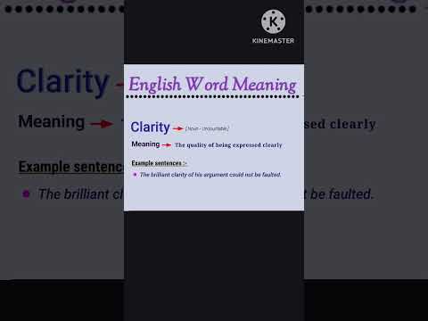 clarity meaning in english | what is clarity #shorts