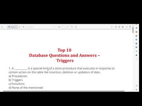 Database Questions & Answers MCQ | Triggers