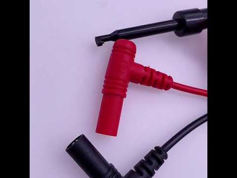4MM Right Angle Safety Banana Plug To Test Hook Test Lead Cable