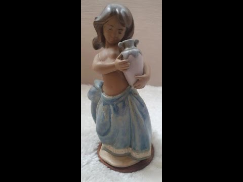 Lladro Figurines Porcelain Statues or Sculptures Gres #2331 Young Peasant Girl With Water Jug