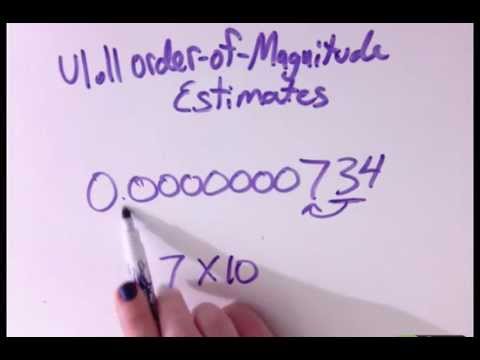 Order of Magnitude Estimates