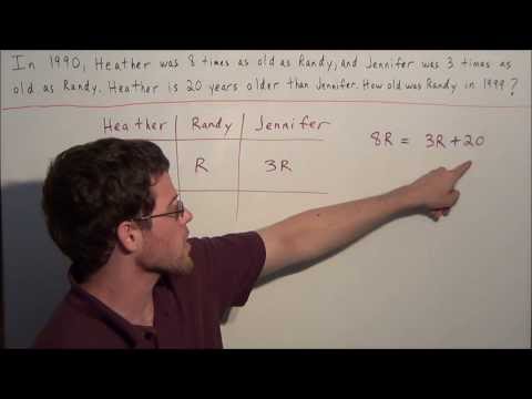 Age Word Problem - SAT Math