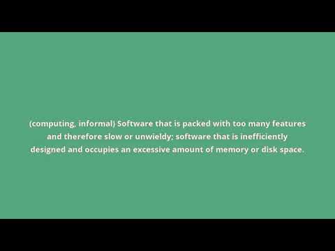 what is the meaning of bloatware