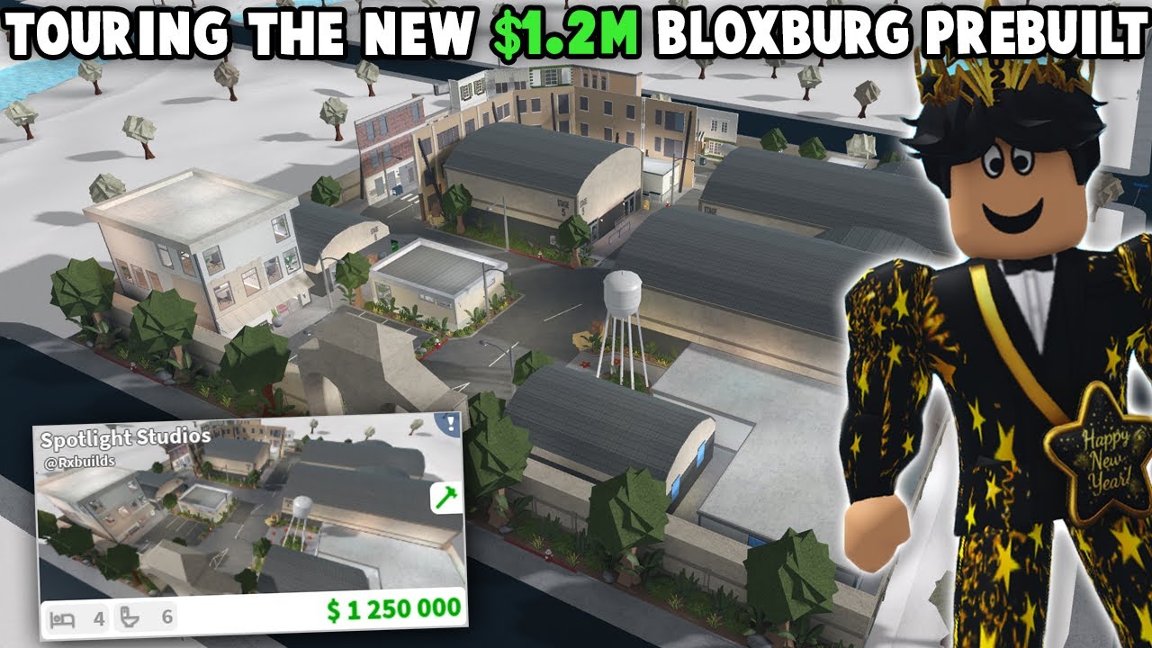 TOURING the NEW $1.2M BLOXBURG UPDATE MOVIE STUDIO PREBUILT