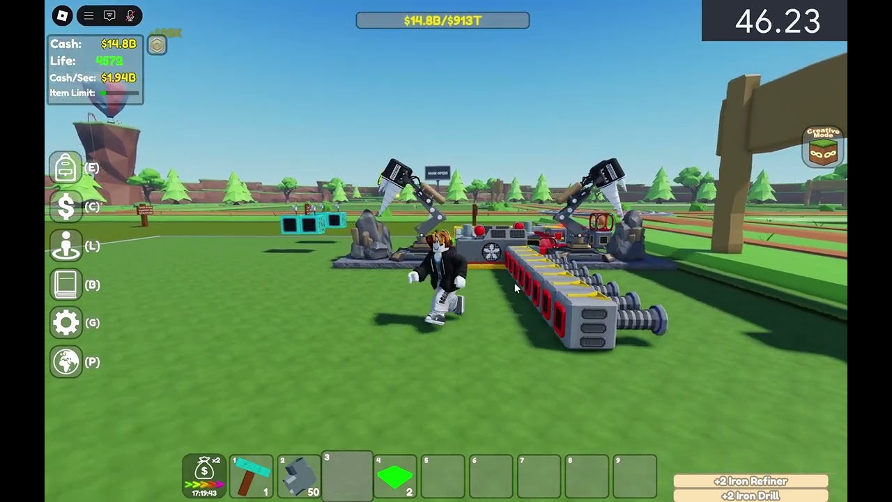 Life 4,572!! (1:31 minutes) Roblox Block Tycoon