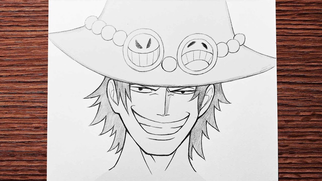 Easy anime sketch | how to draw Ace - [One Piece] step-by-step