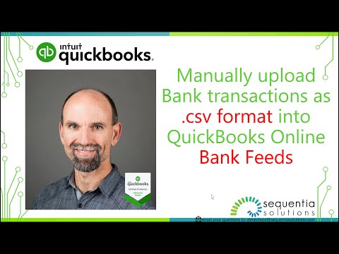 Manually Import Bank Transactions with CSV Format to QuickBooks Online