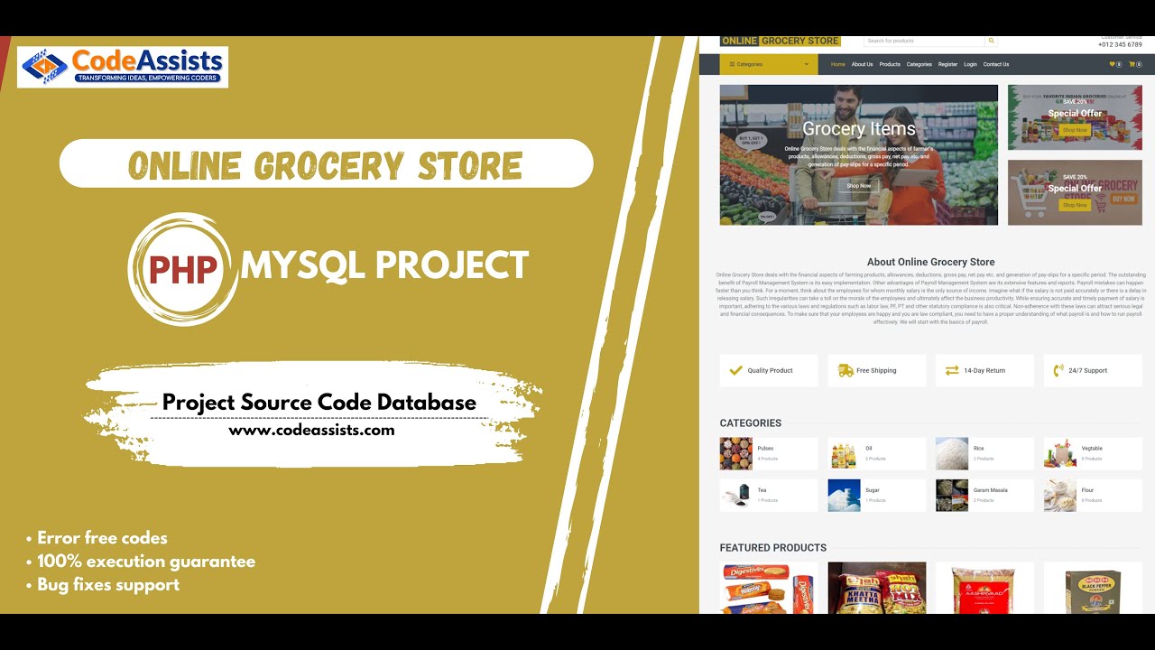 Online Grocery Store - PHP MySQL BootStrap Responsive Latest Project