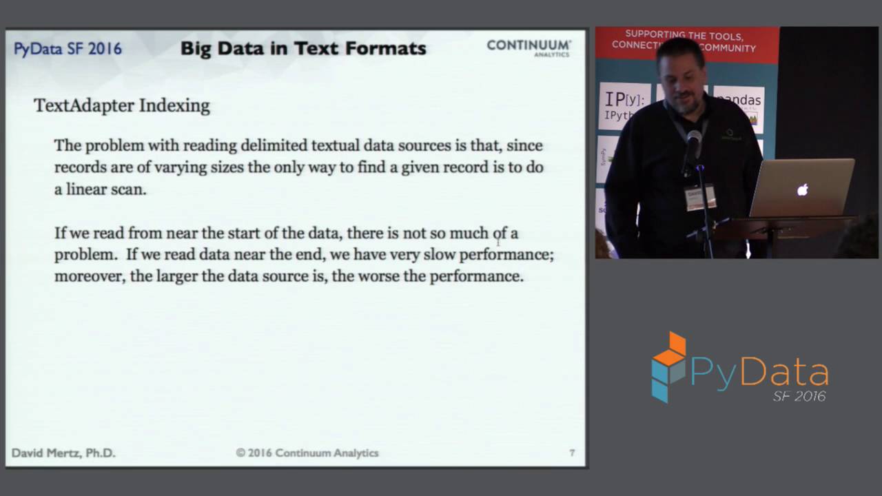 David Mertz | Keynote: Working Efficiently with Big Data in Text Formats