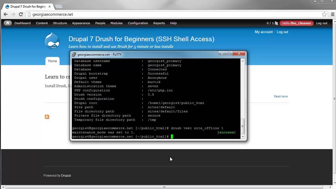 Drupal 7 Drush for Beginners Tutorial Learn Drupal, Learn Drush SSH
