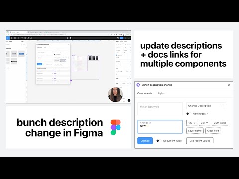 How to update descriptions and documentation for multiple components in Figma
