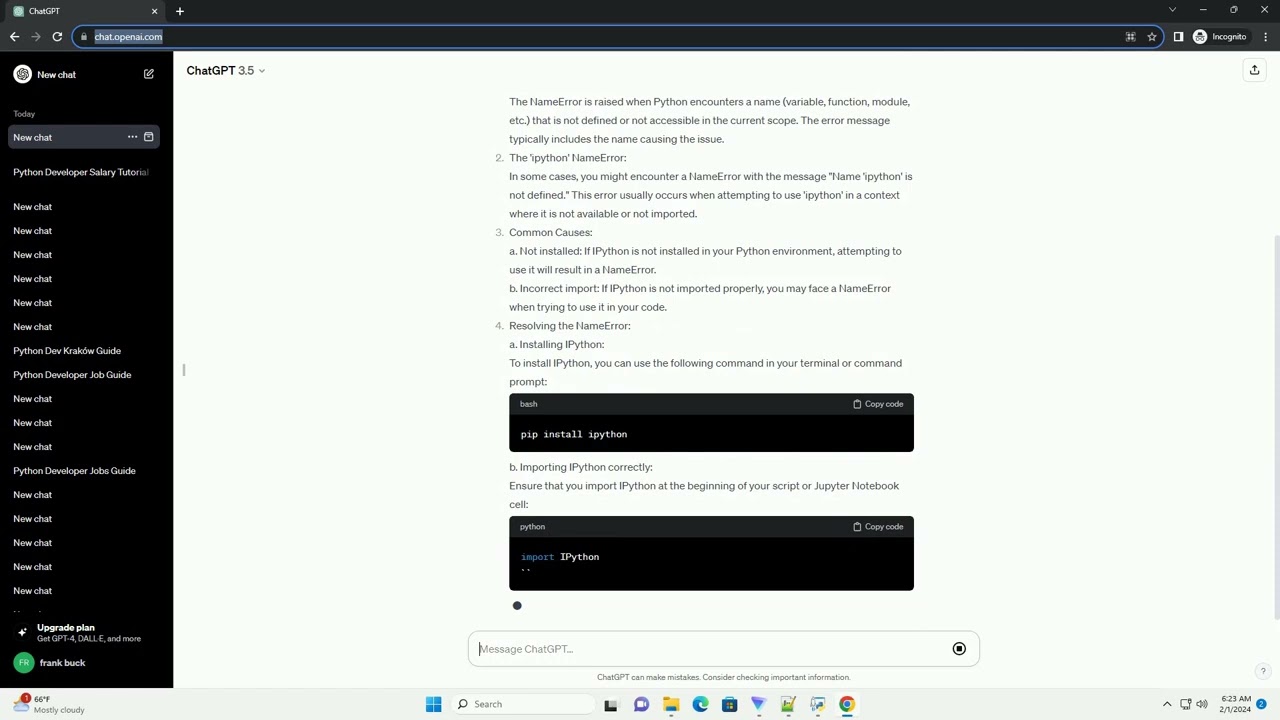 nameerror name ipython is not defined