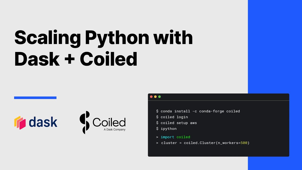 Scale Python with Dask and Coiled |  Setting up a production environment in the cloud
