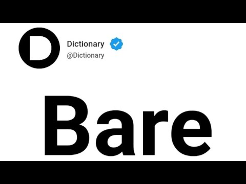 Bare Meaning In English
