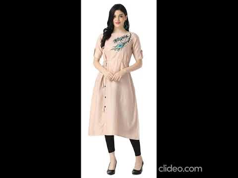 OM SAI LATEST CREATION Designer Slub Rayon Fully Stitched Anarkali Kurti Women &Girls on Skirt up XL