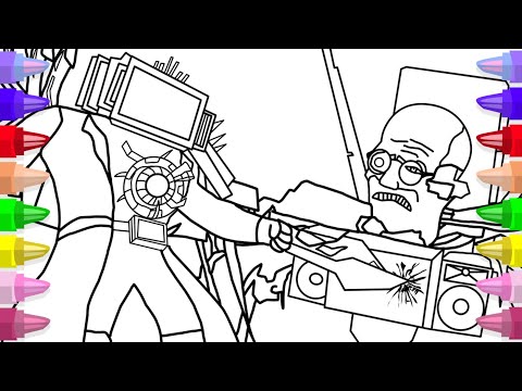 Skibidi Toilet 67 Coloring Pages | Coloring TITAN TV MAN Vs TOILET SCIENTIST | Creative Coloring