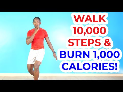 10,000 Steps Walking at Home Workout to Burn 1000 Calories - Lose Stubborn Fat