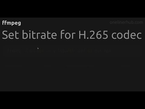 Set bitrate for H.265 codec #ffmpeg
