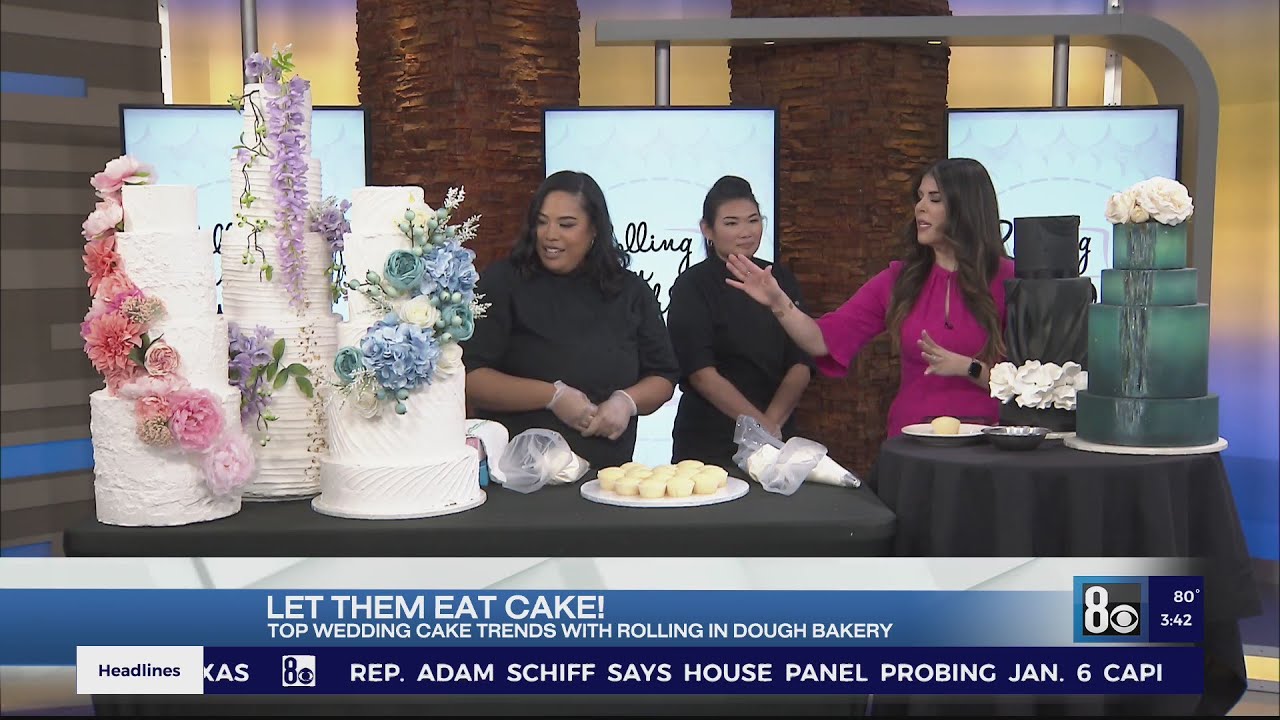 Wedding cake trends with Rolling in Dough Bakery