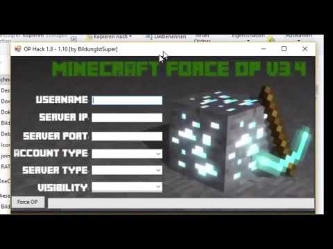 MINECRAFT FORCE OP HACK 18 110 NO HACK CLIENT GRIEF EVERY SERVER